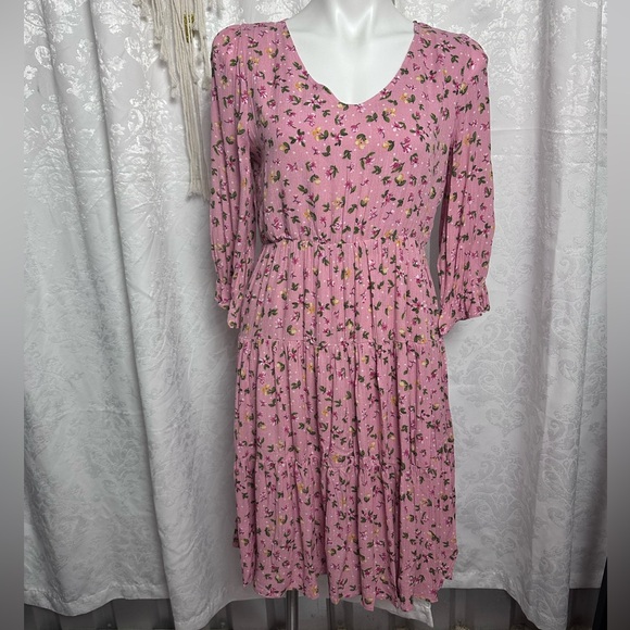 Reborn J | Dresses | Reborn J Pink Floral Print Dress | Poshmark